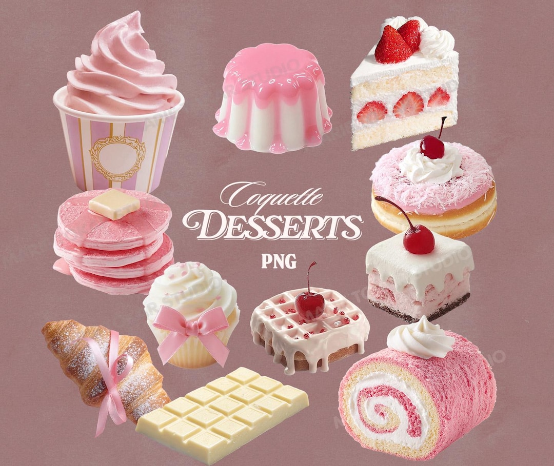 11 Coquette Sweets Pngs, Strawberry Cake Clipart, Pastry, Bakery ...