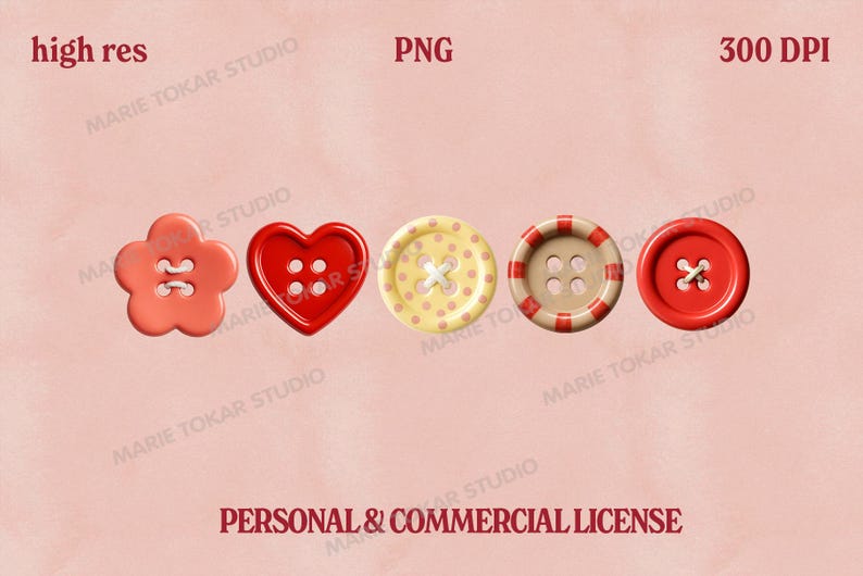 10 Fun Button Clipart Pngs – Whimsical Sewing Buttons for DIY Crafts ...