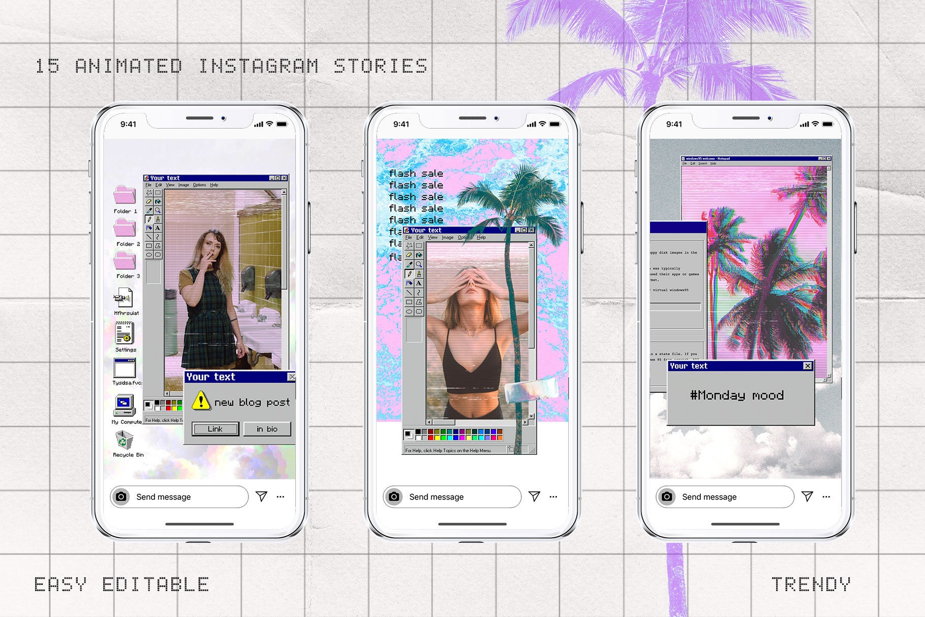 Retro Computer Windows 95 Aesthetic Instagram Templates Canva, Old ...