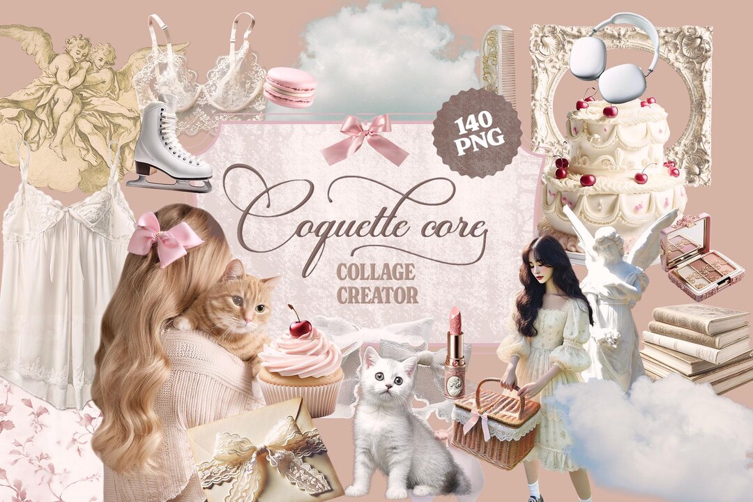 INSTANT DOWNLOAD, Printable, Coquette Core Cottage Core Feminine ...