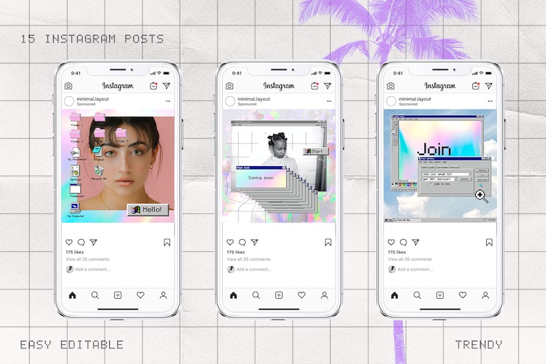 Retro Computer Windows 95 Aesthetic Instagram Templates Canva, Old ...
