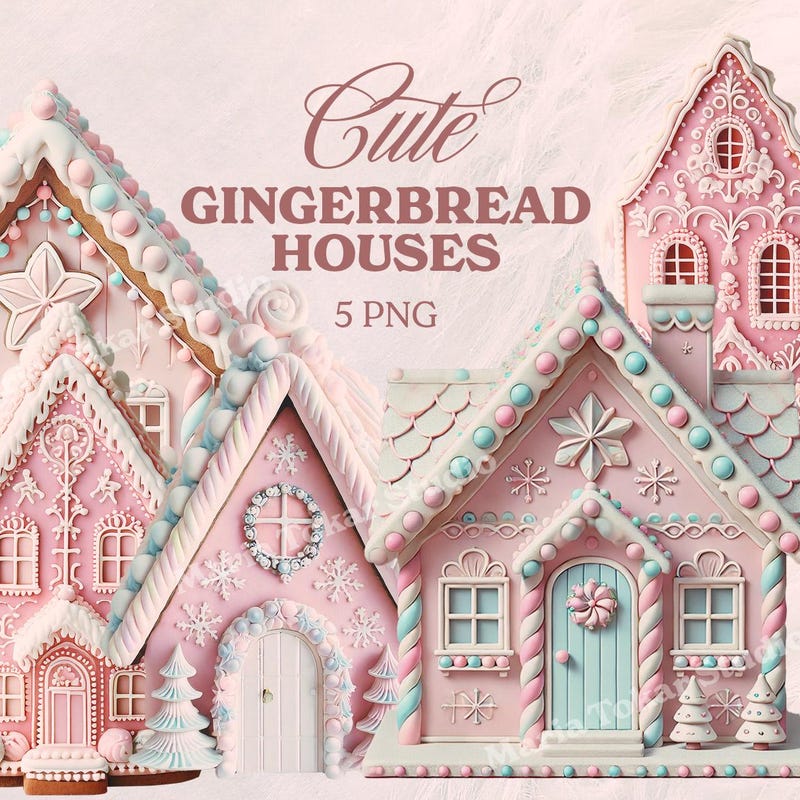 Pink Gingerbread House - Etsy