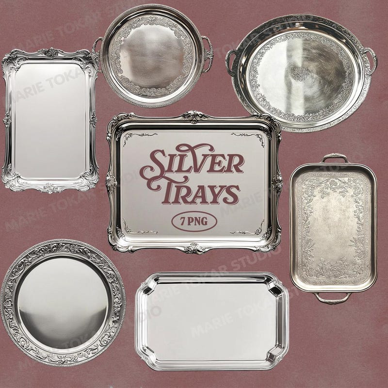 Silver Food Trays - Etsy