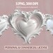 Ornate Baroque Heart Clipart - 5 PNG White Hearts, Transparent ...