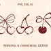 12 Hand Drawn Whimsical Cherry SVG & PNG – Line Art Clipart for ...