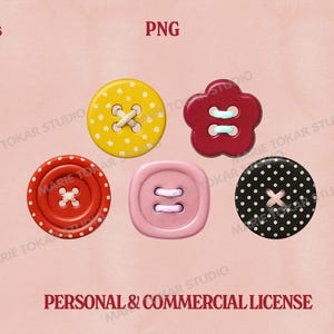 15 Fun Button Clipart Pngs – Whimsical Sewing Buttons for DIY Crafts ...