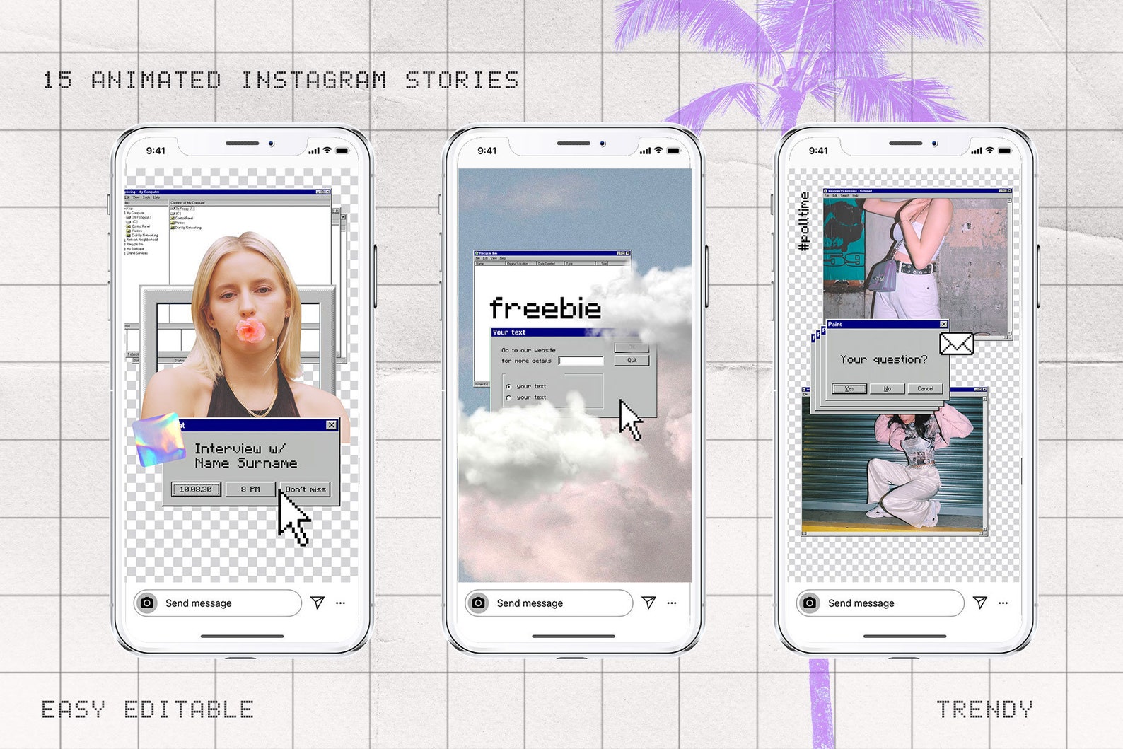 Retro Computer Windows 95 Aesthetic Instagram Templates Canva, Old ...