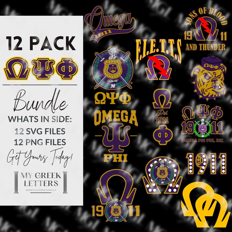 Omega Psi Phi Svg Que Dog Svg Que Svg Purple and Gold Svg - Etsy