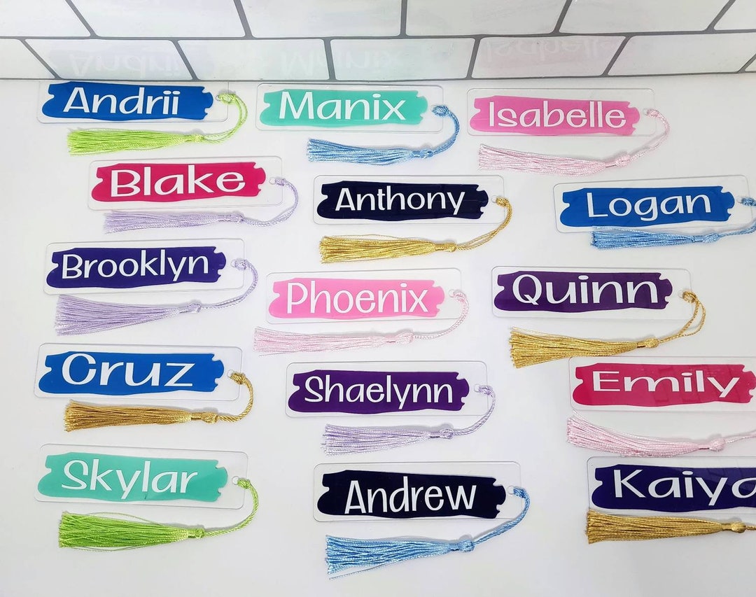 Personalized Acrylic Bookmark: Custom Name & Tassel - Etsy