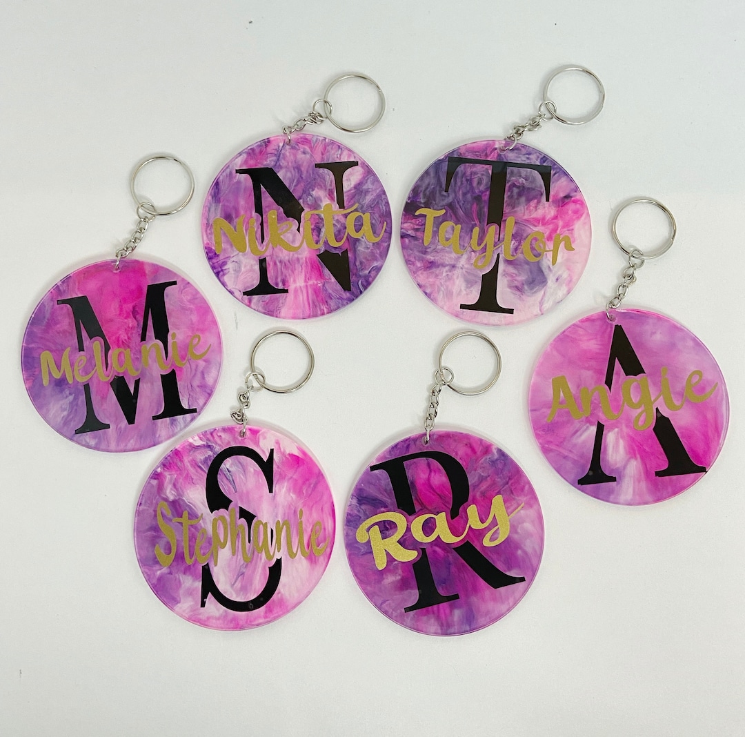 Customizable Name Keychain | Personalizable Keychain | Keyring | Name ...