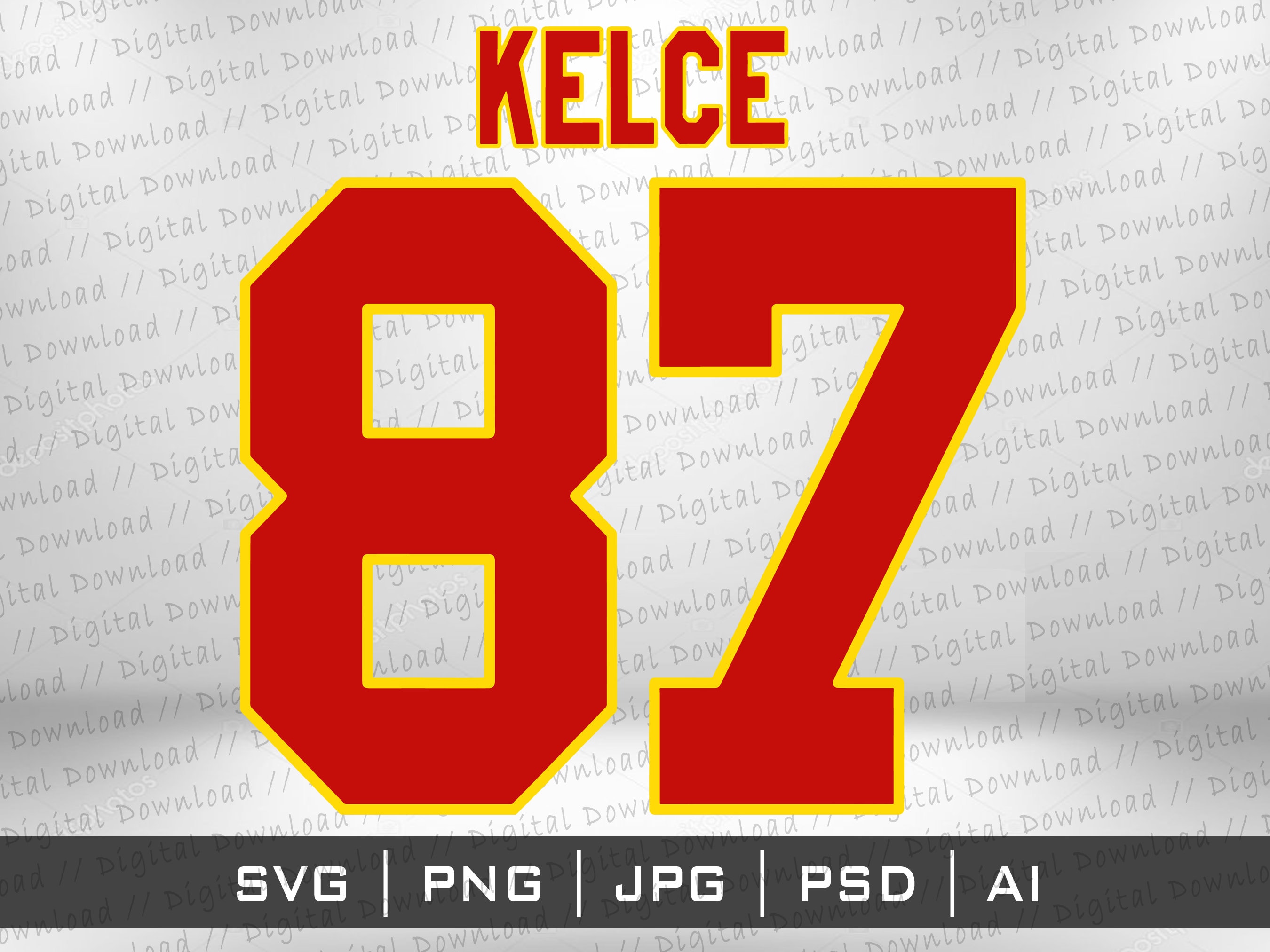 Kelce 87 Jersey Design SVG Png, Cricut Cutting Files, Sublimation ...