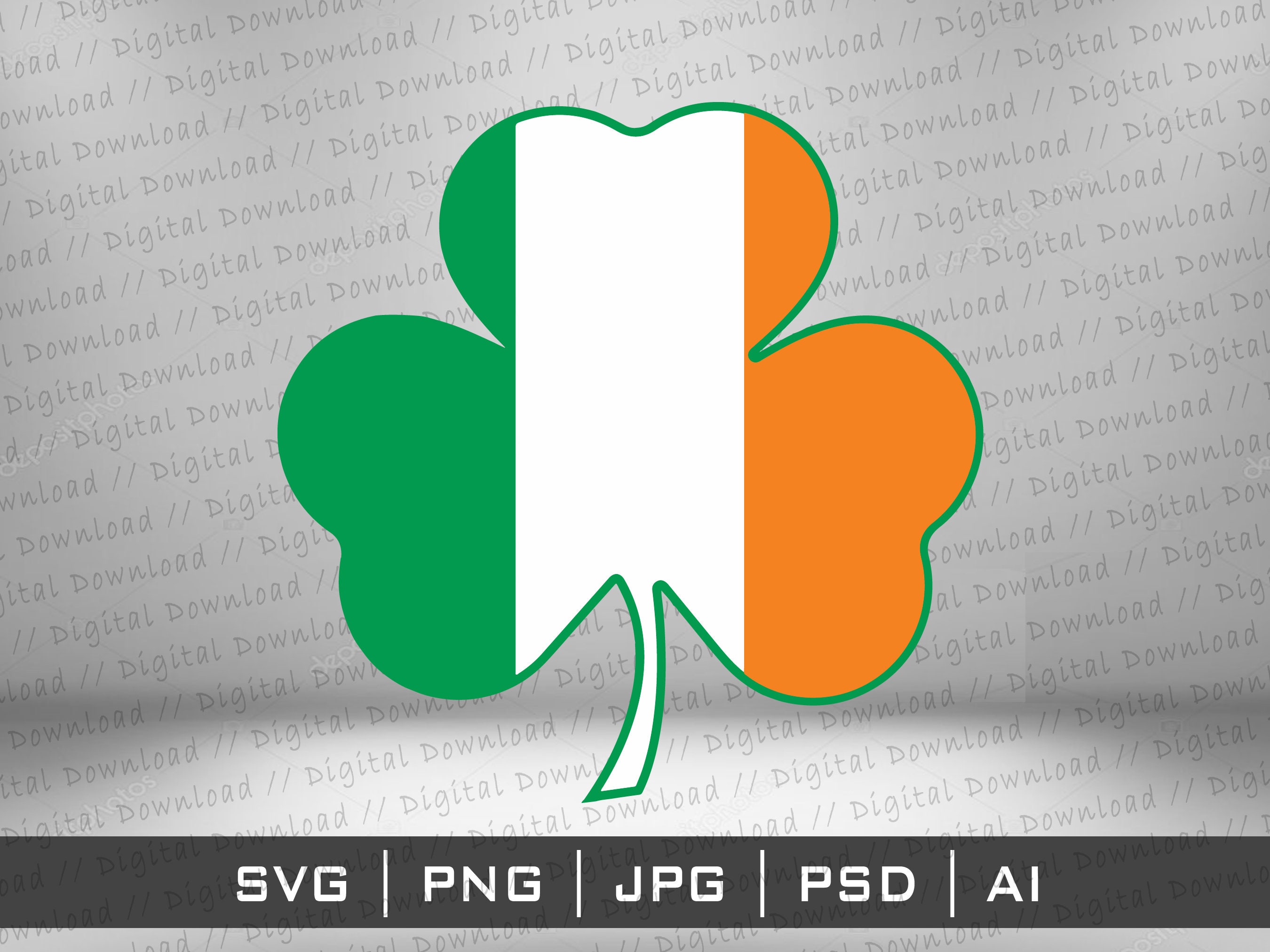Shamrock Irish Flag SVG Png, Cricut Cutting Files, St. Patricks Day Svg ...