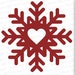Snowflake Heart Svg, Winter Christmas Png, Cricut Cutting Files ...