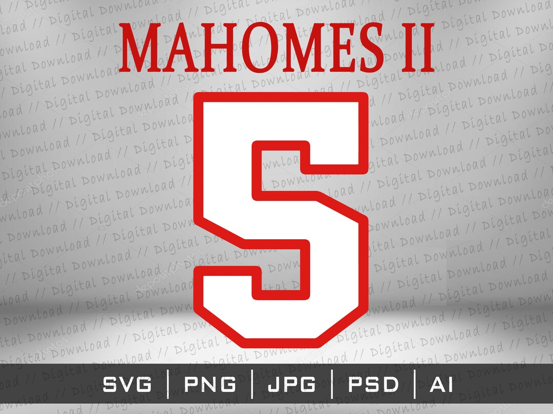 Mahomes 2 - 5 Jersey Design SVG Png, Cricut Cutting Files, Sublimation ...