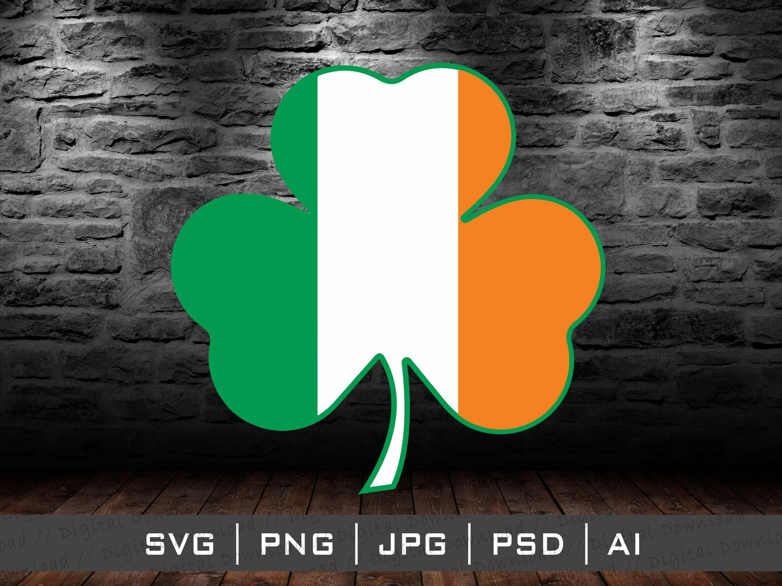 Shamrock Irish Flag SVG Png, Cricut Cutting Files, St. Patricks Day Svg ...