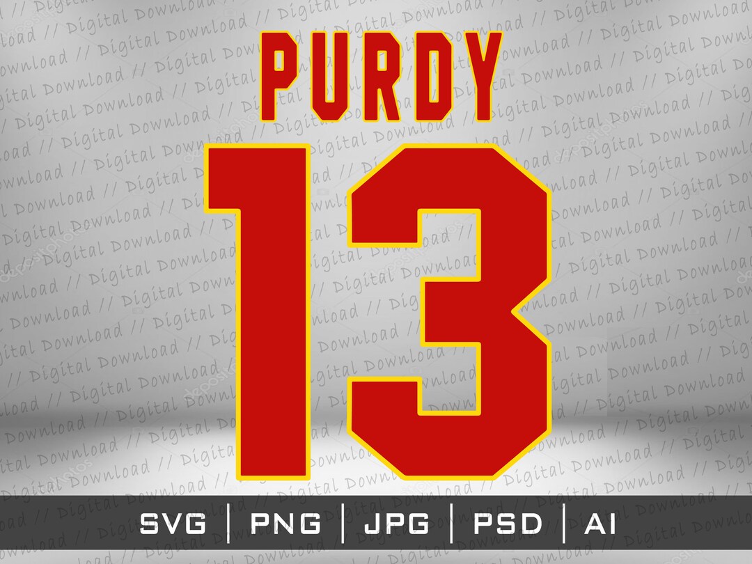 Purdy 13 Jersey Design SVG Png, Cricut Cutting Files, Sublimation ...