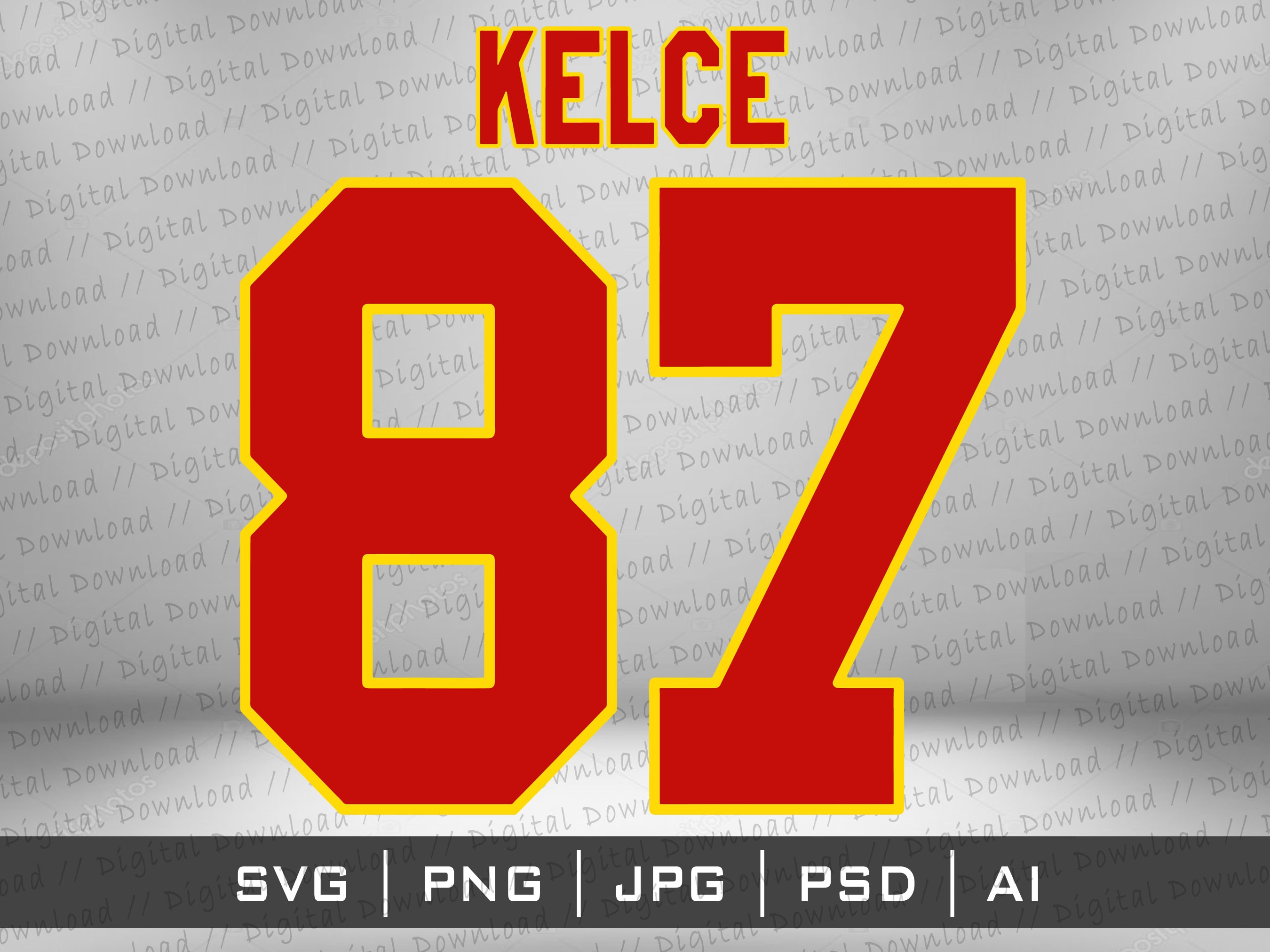 Kelce 87 Jersey Design SVG Png, Cricut Cutting Files, Sublimation Instant Digital Download ...