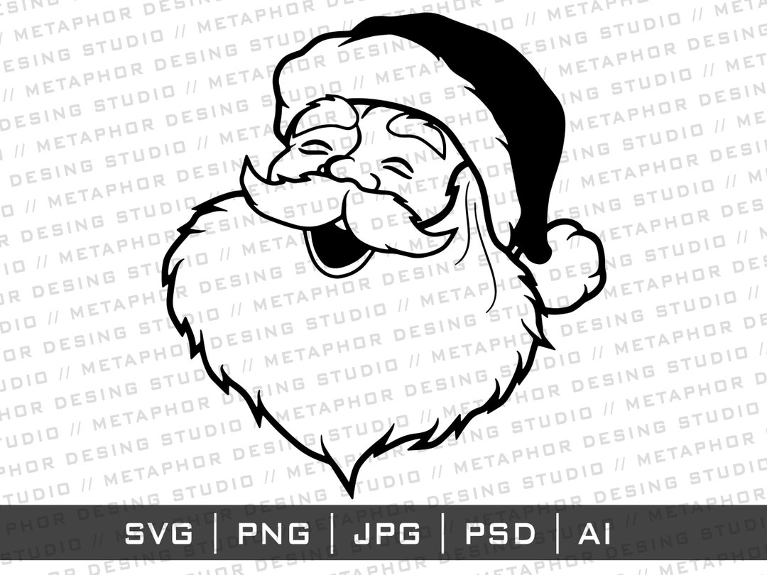 Vintage Santa Svg, Santa Face Svg Png Winter Christmas Png, Cricut ...