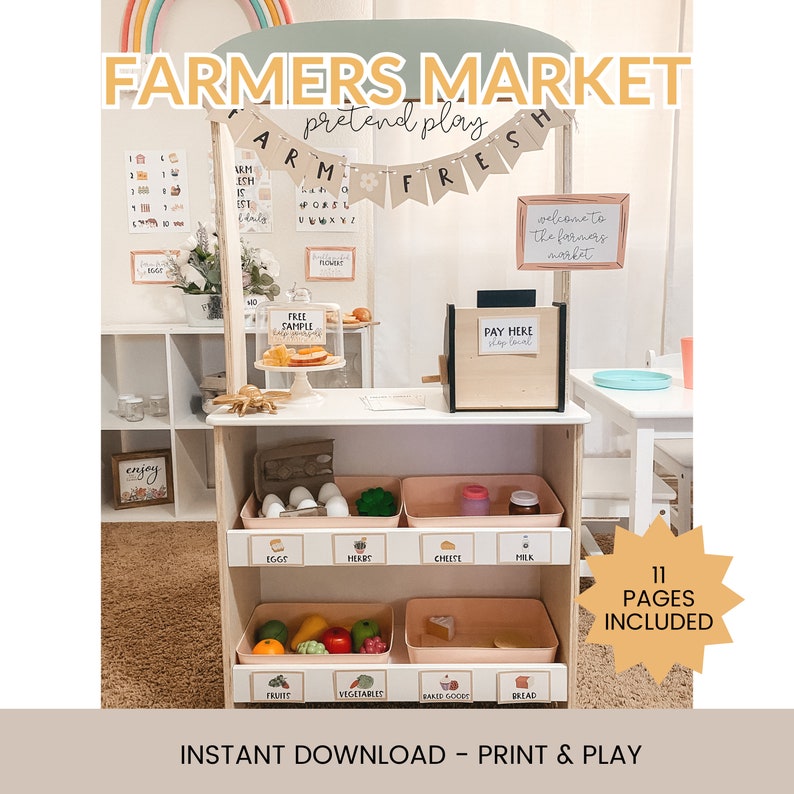 Farmers Market Pretend Play Printable Farmer's Market - Etsy