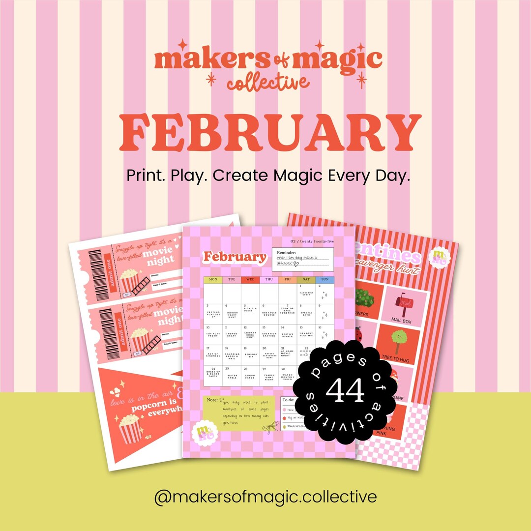 February Activity Pack - Etsy