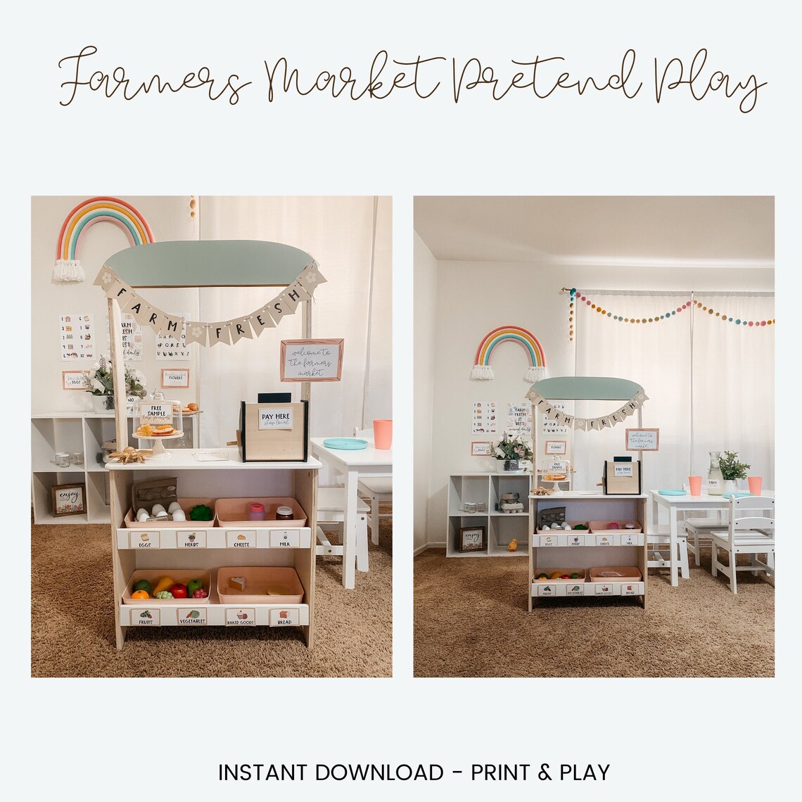 Farmers Market Pretend Play Printable Farmer's Market - Etsy