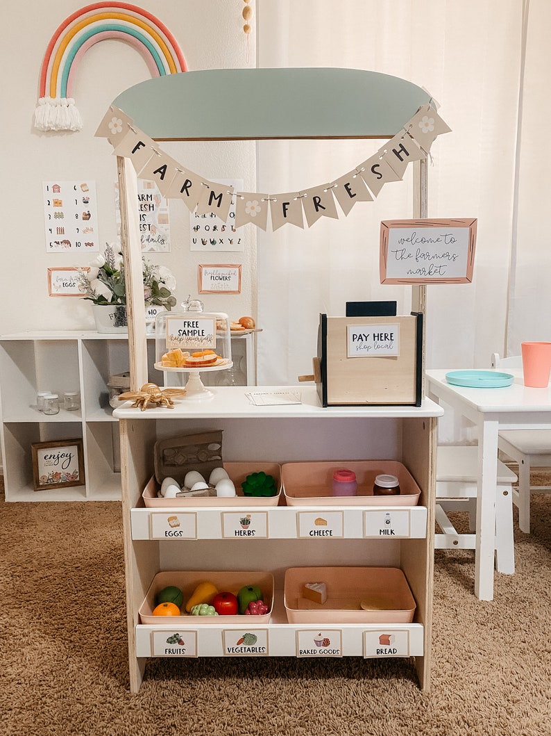 Farmers Market Pretend Play Printable, Farmer's Market Set, Farmers ...