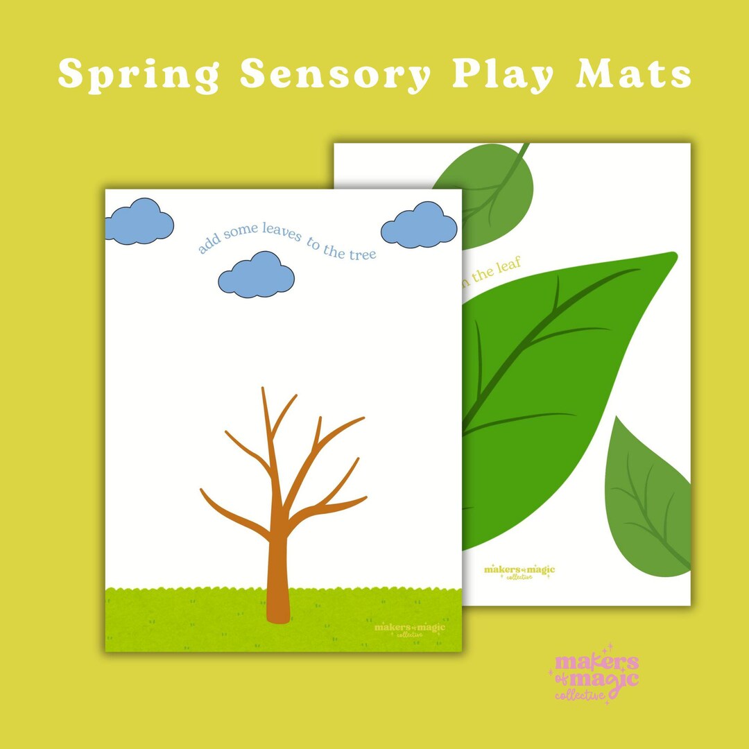 Spring Sensory Play Mats, Play-dough Mat, Kinetic Sand Play, Preschool ...