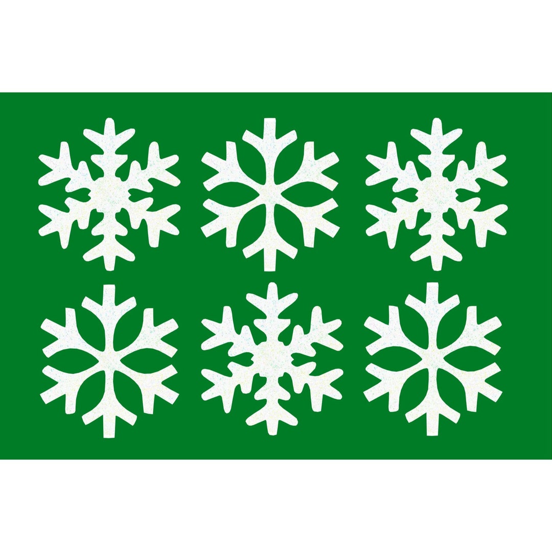 Small Snowflakes Iron on Transfers, Easy DIY 6 Pack of Glitter ...