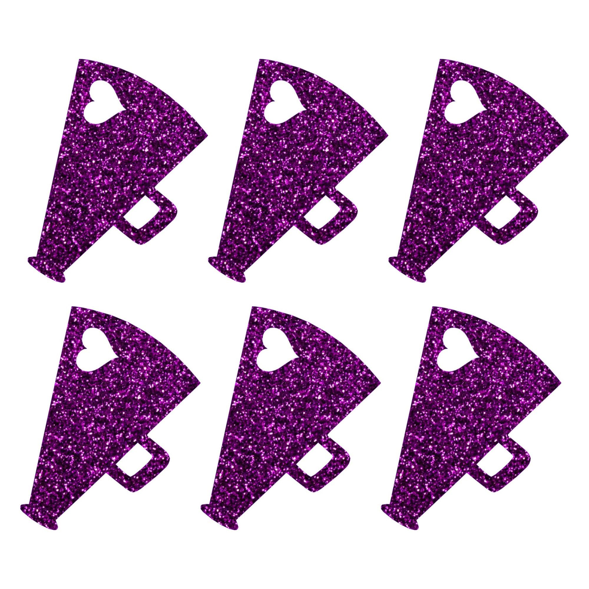 Small Megaphones Iron on Transfer, Easy DIY 6 Pack of Glitter ...