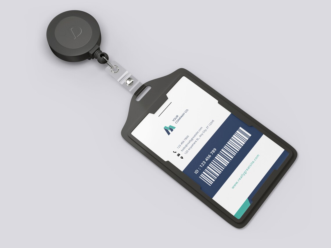 Barcode Staff ID Card, Editable Photo ID Card Template, Employee Id ...