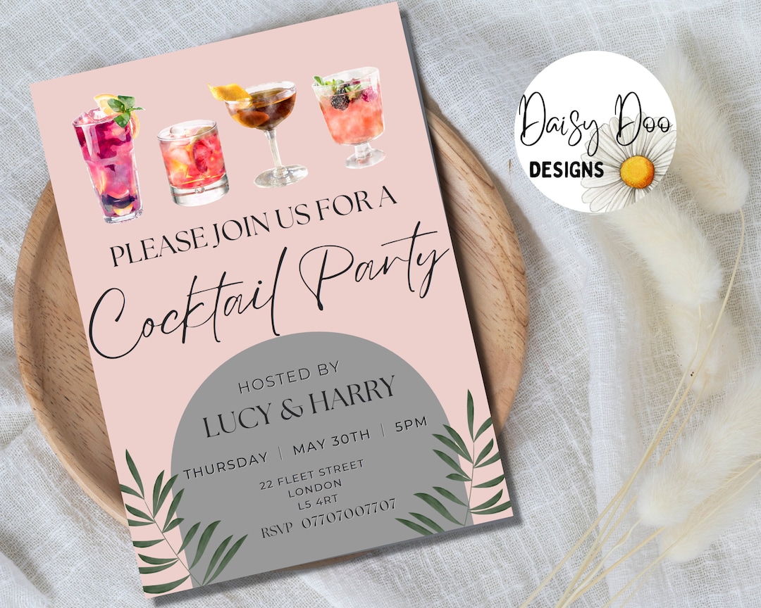 Cocktail Party Invitation Templates to Download, Cocktail Party ...