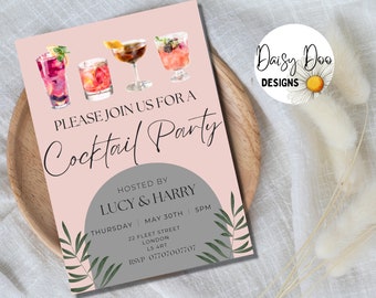 Cocktail Party Invite Digital - Etsy
