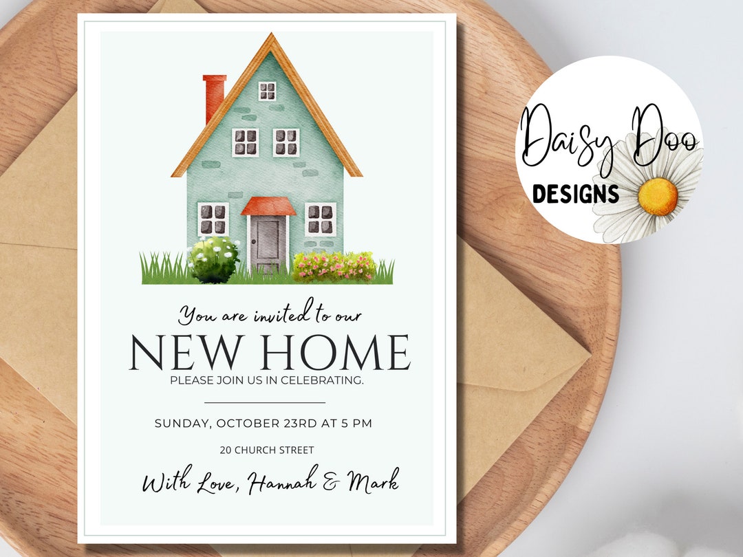 Housewarming Invitation, New Home Invitation, House Warming Party ...