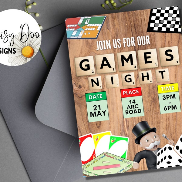 Board Game Invitation - Etsy