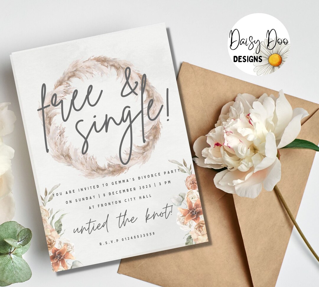 Divorced Party Divorce Party Invitation, Divorced Party, Divorce Party ...