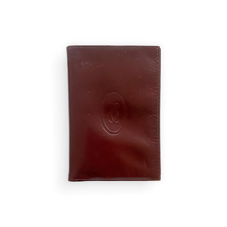 Portefeuille Cartier Vintage En Cuir Bordeaux - Etsy