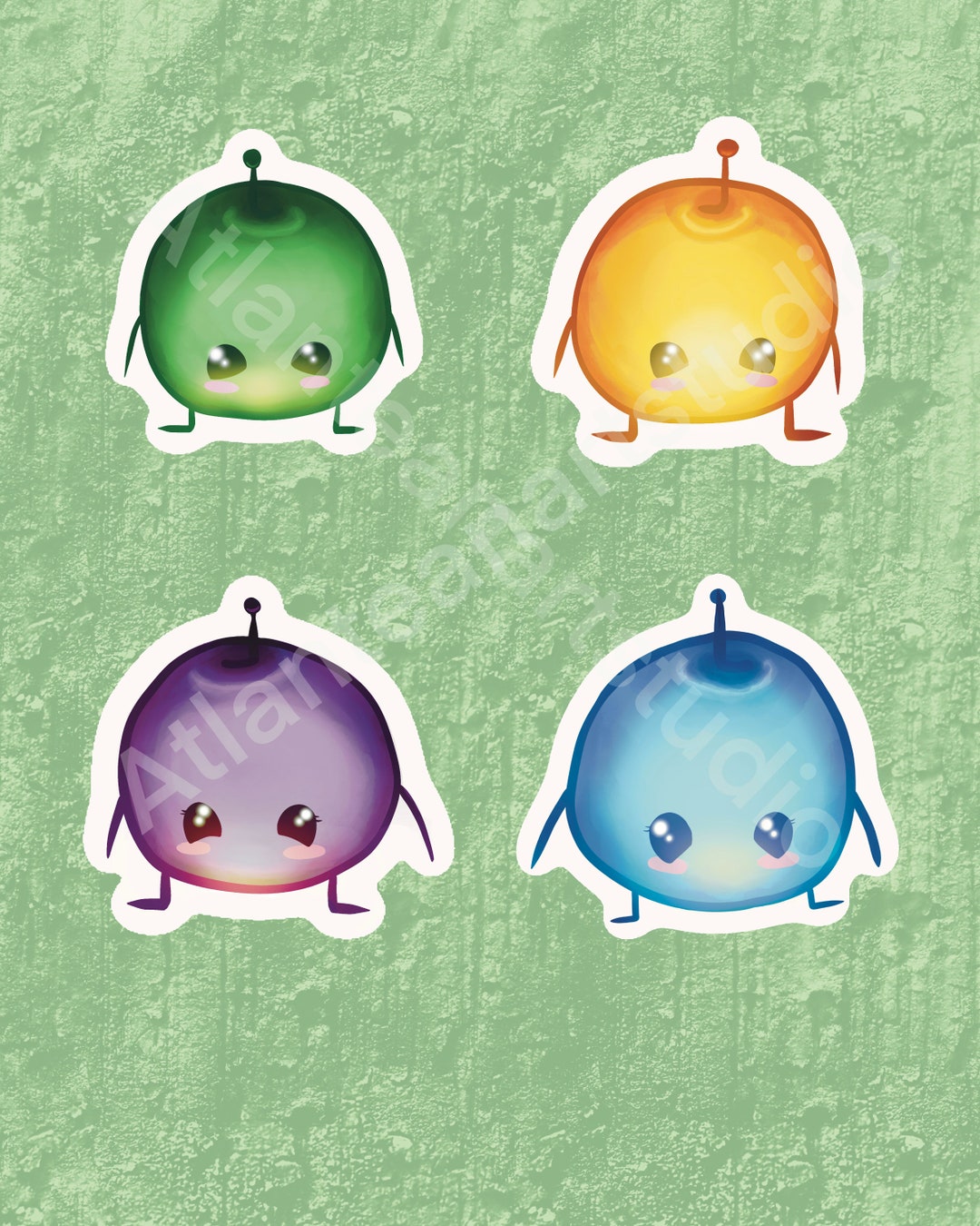 Junimo Sticker 4 Pack | Stardew Valley Stickers | Video Game Stickers ...