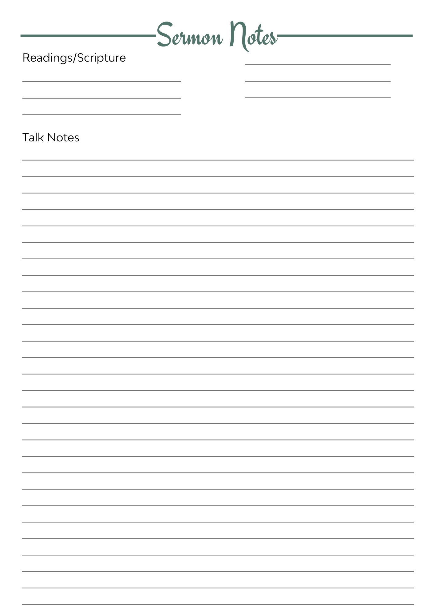 Sermon Notes (floral Cover Design) - Etsy