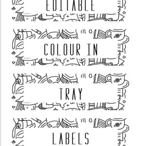 Editable Tray Labels Digital Download primary Resources - Etsy