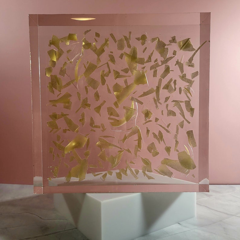 Chuppah Smash Glass Cube Preservation Jewish Wedding Resin Art Piece ...