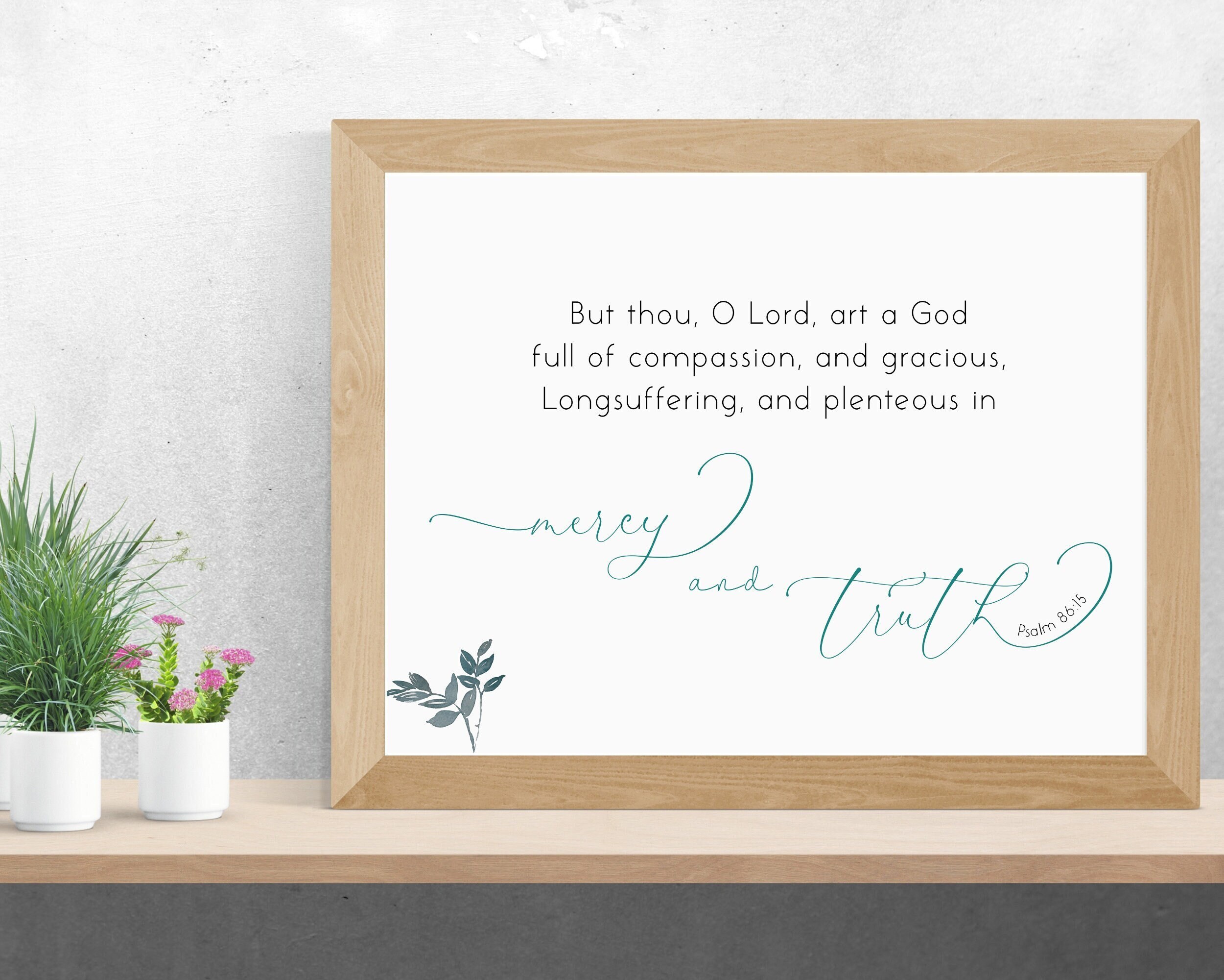 Mercy and Truth Printable File, Christian Art Print, Inspirational Home ...