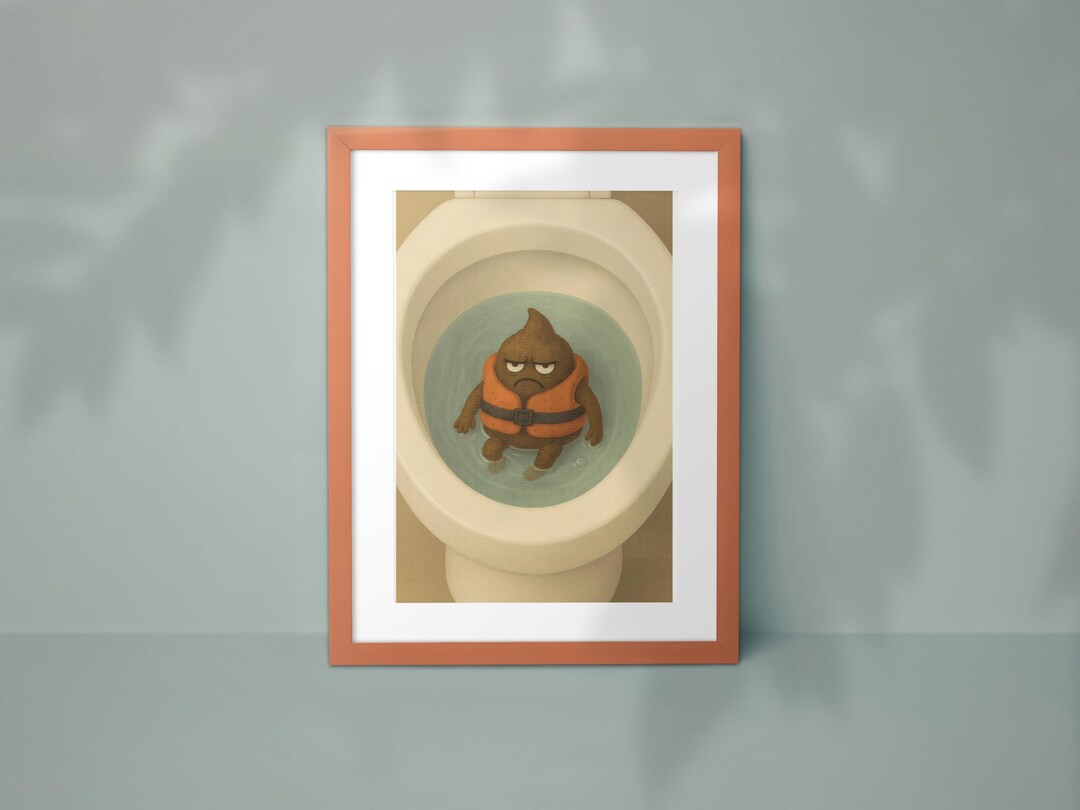 The Floater – Funny Bathroom Art, Poop Print, Toilet Humor, Bathroom ...