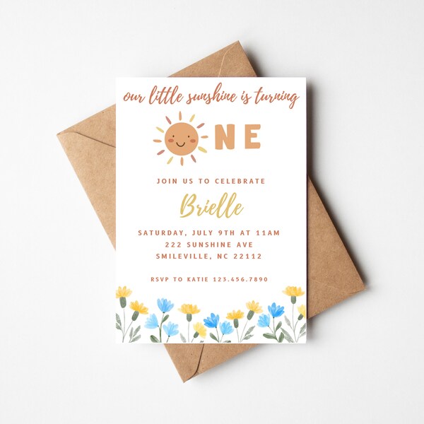 Our Sunshine is Turning One - Etsy