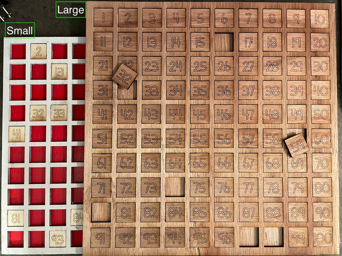 100's Chart Interactive Learning Board/puzzle - Etsy