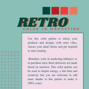 Hex Color Palette Retro Branding - Etsy