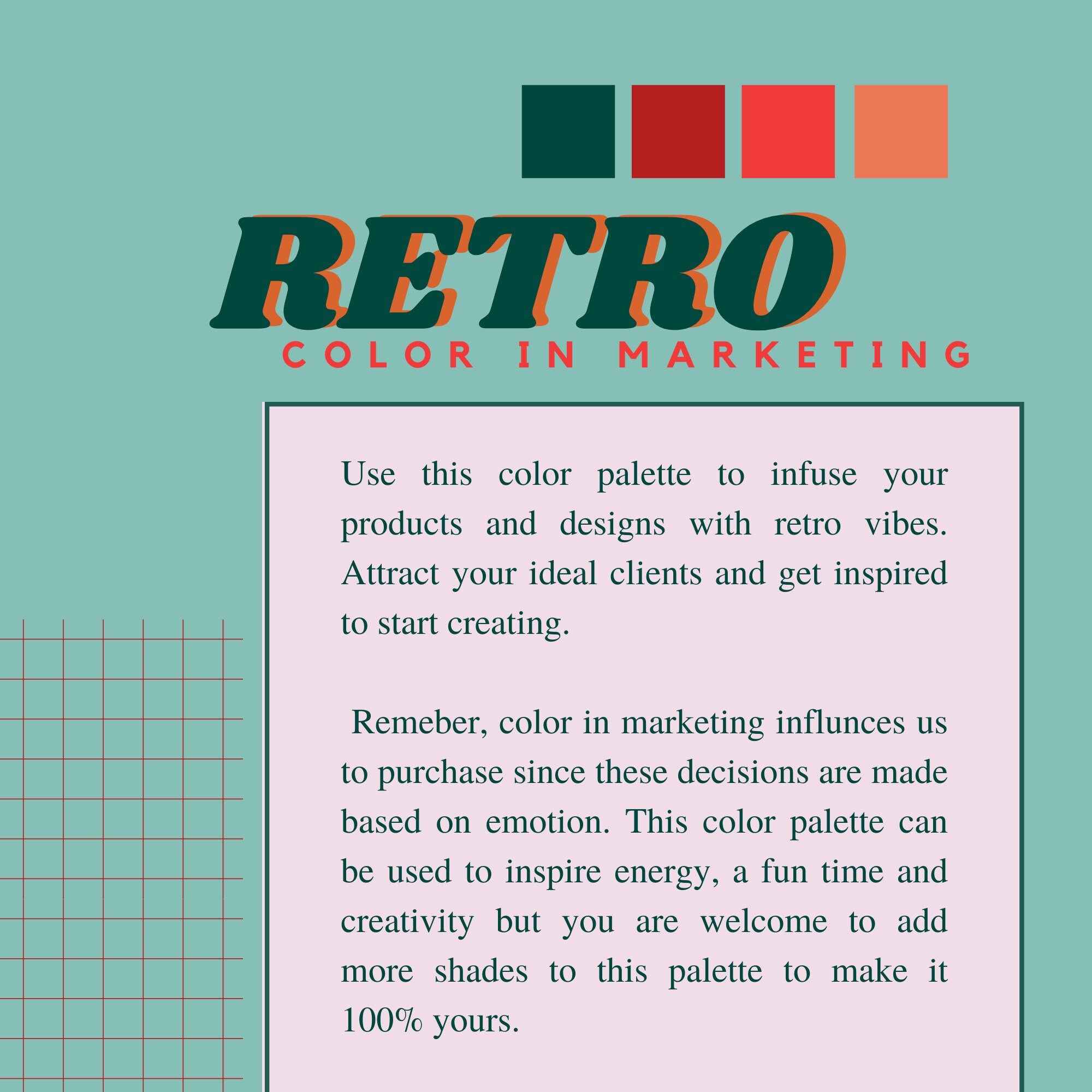Hex Color Palette Retro Branding - Etsy