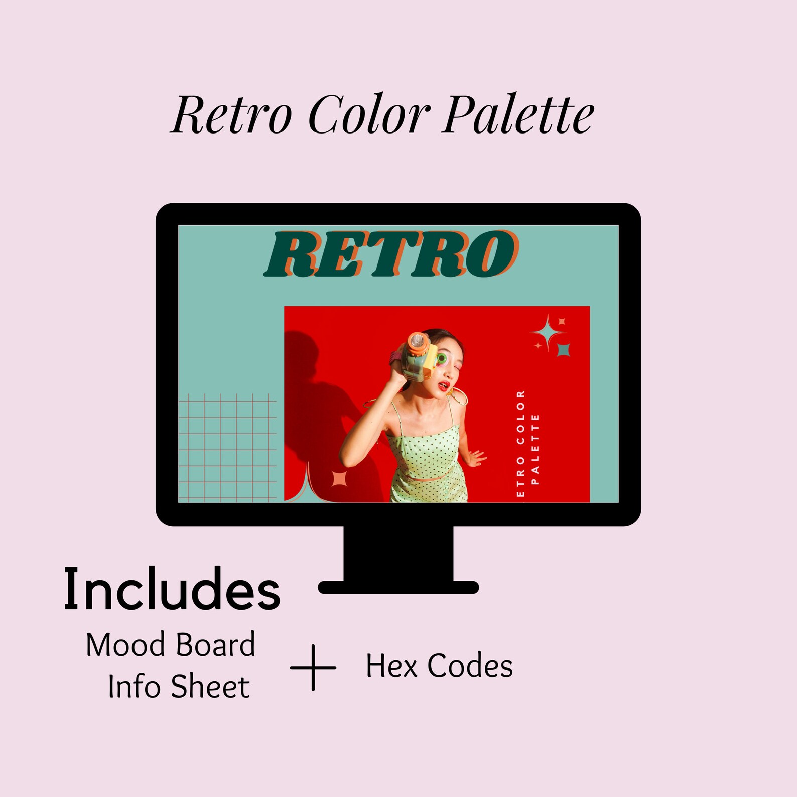 Hex Color Palette Retro Branding - Etsy