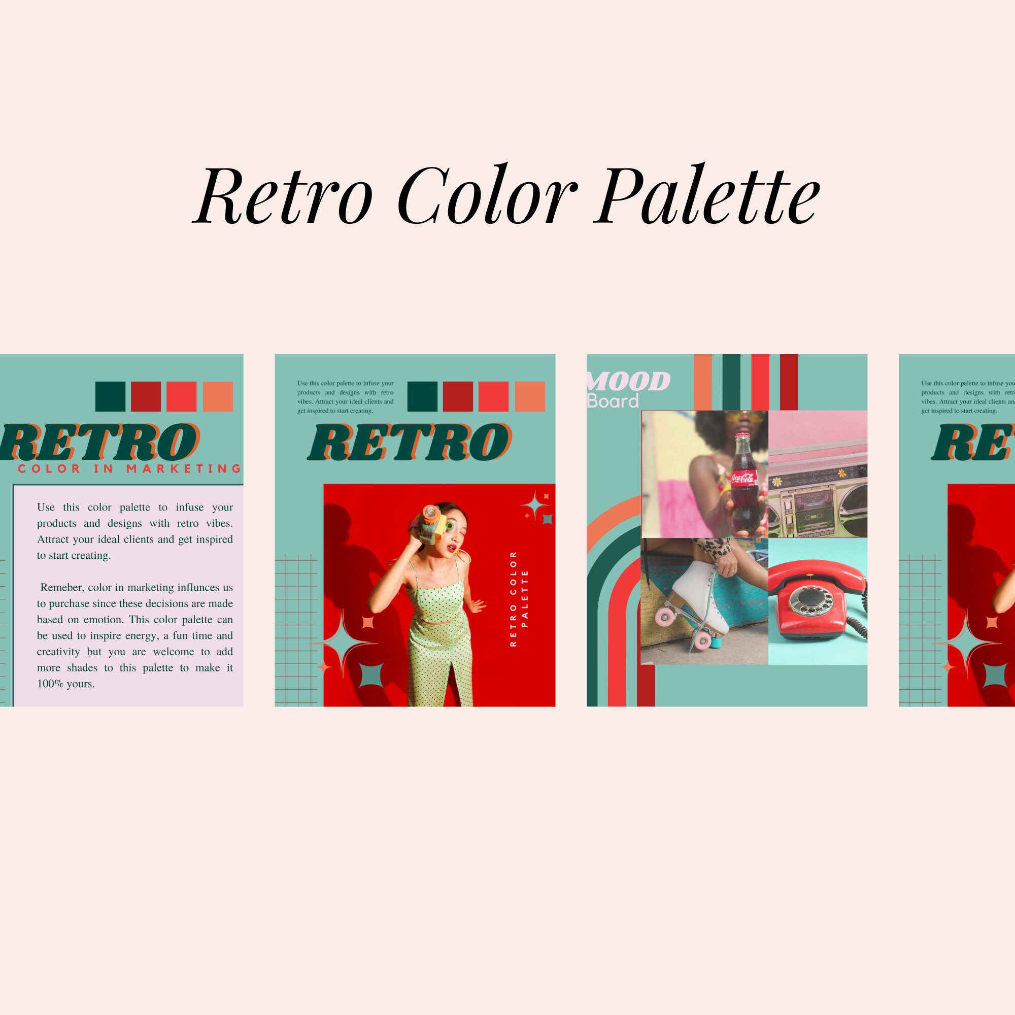 Hex Color Palette Retro Branding - Etsy