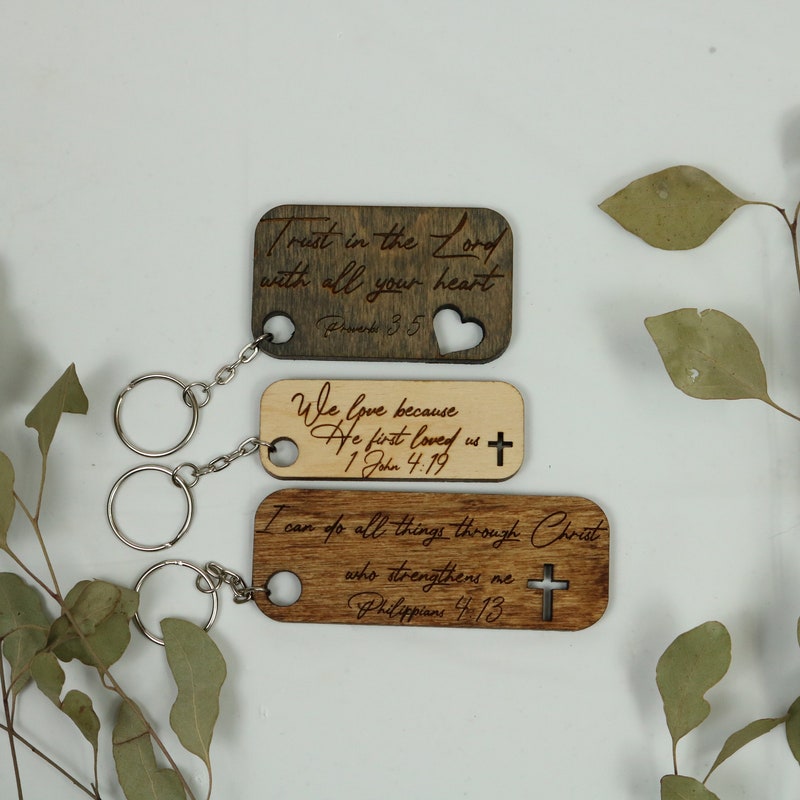 Bible Verse Keychain - Etsy