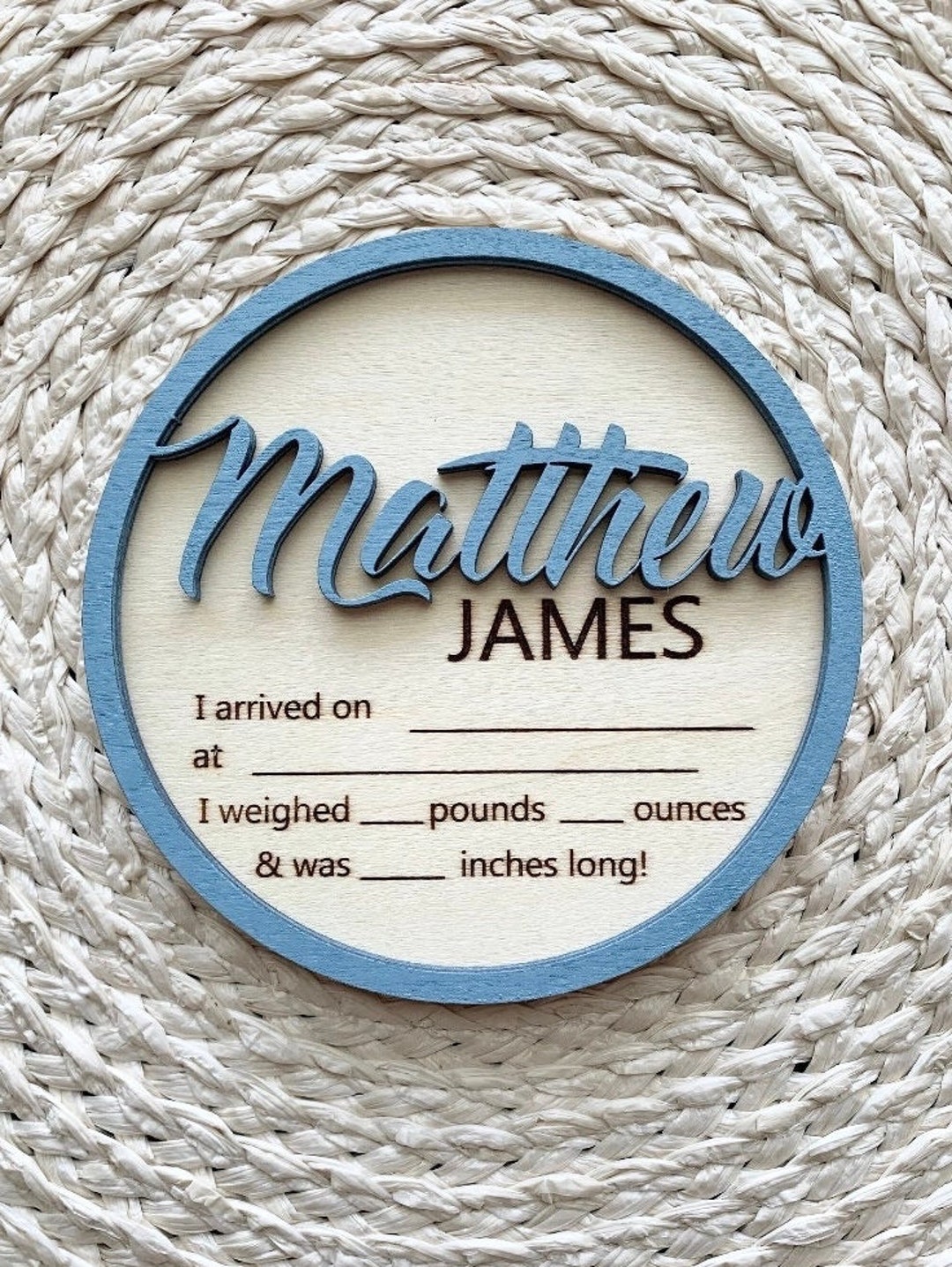 Two Layer Baby Name Birth Stat Sign, Hospital Gender Reveal ...